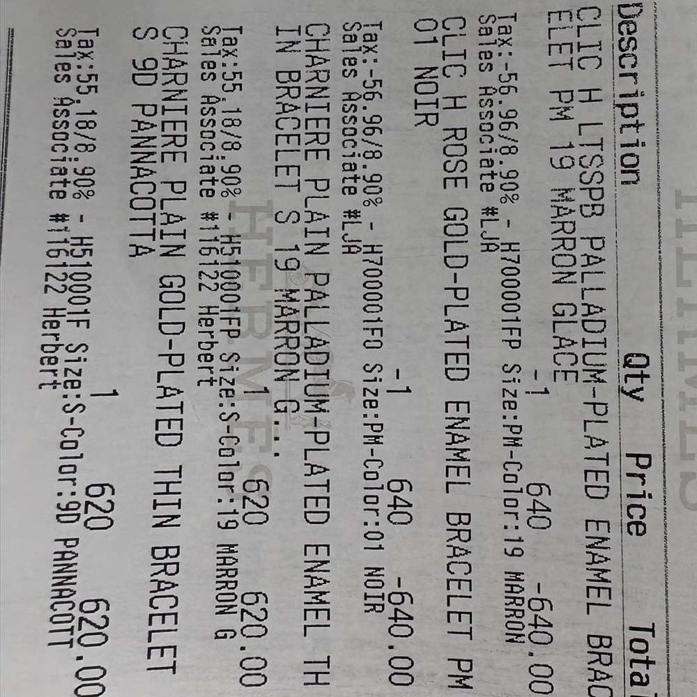 Hermes- Charniere Plain Palladium-Plated Enamel Brace… - Gem